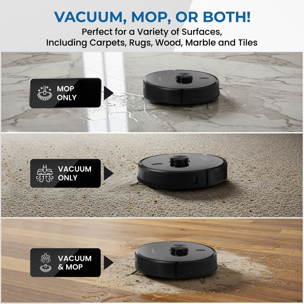 Olsen & Smith Smart Robot Vacuum Cleaner with Mop – 6500Pa Suction, La